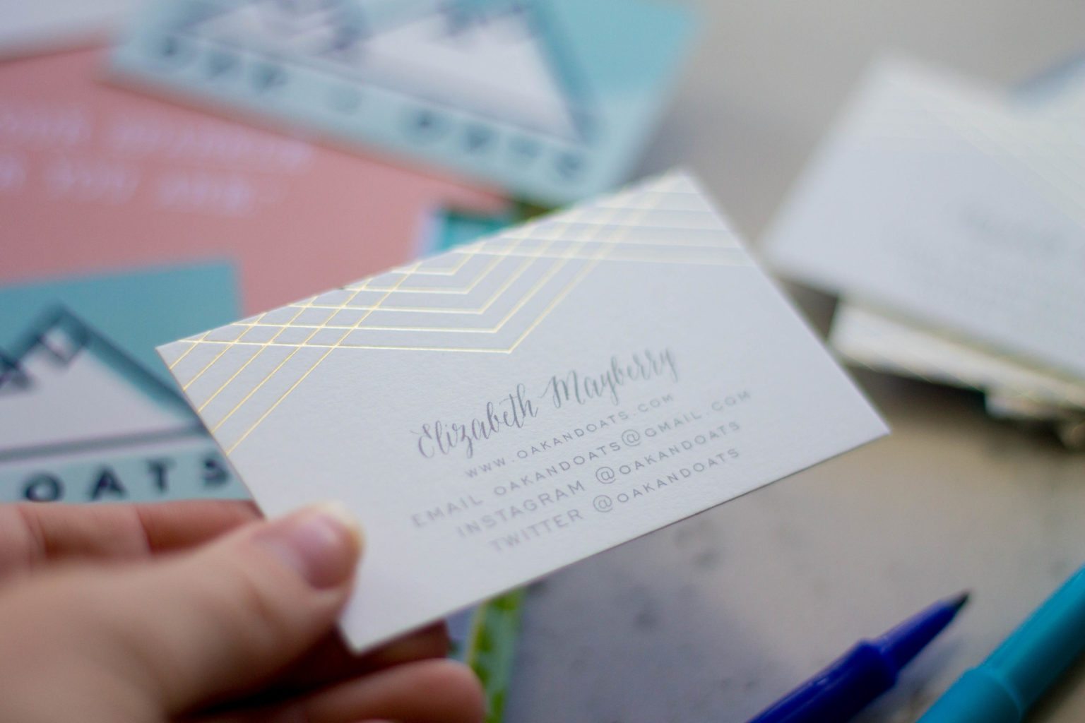 Five Reasons you Should have Business Cards as a Blogger – Oak + Oats