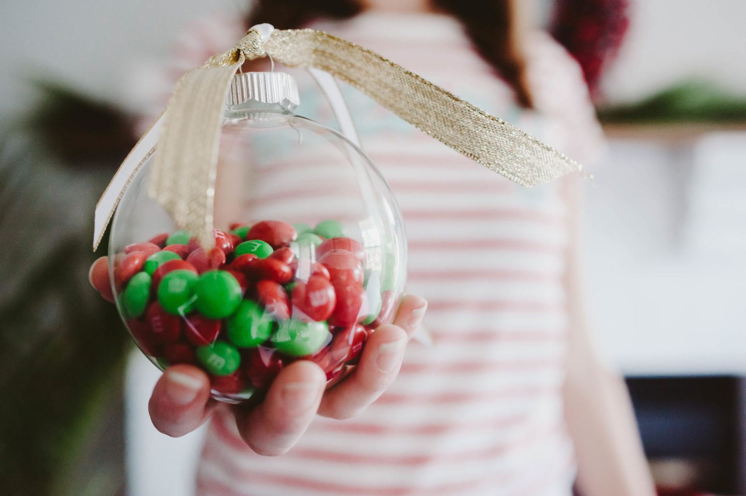 DIY M&Ms Ornaments – Oak + Oats