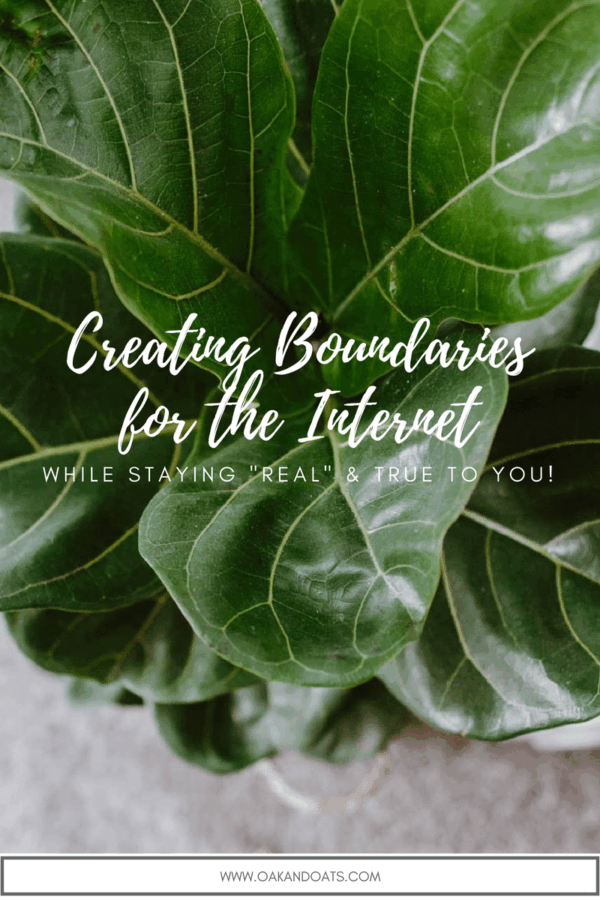 Creating Boundaries for the Internet while staying Real – Oak + Oats