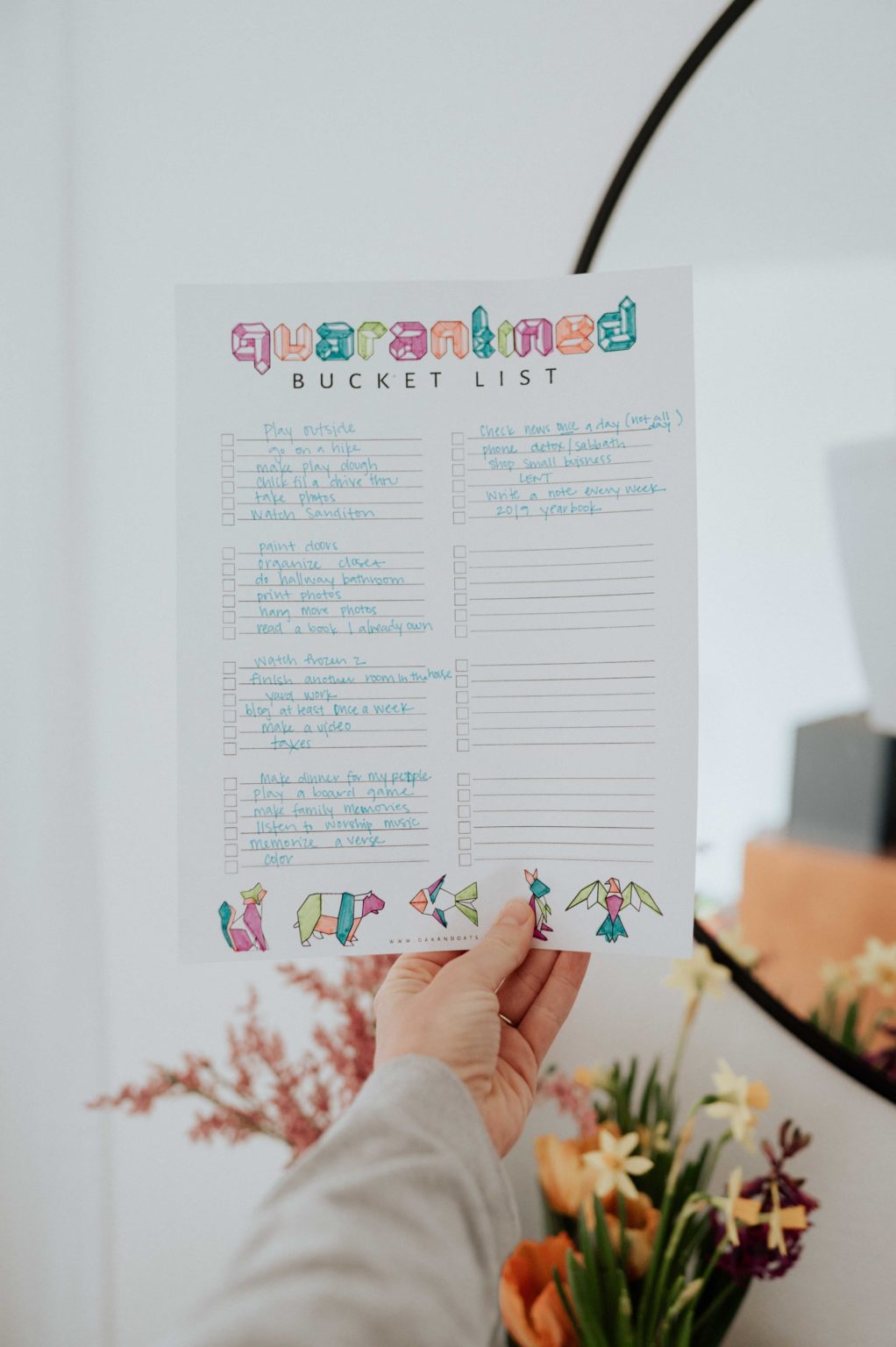 Quarantined Bucket List + Free DOWNLOAD – Oak + Oats