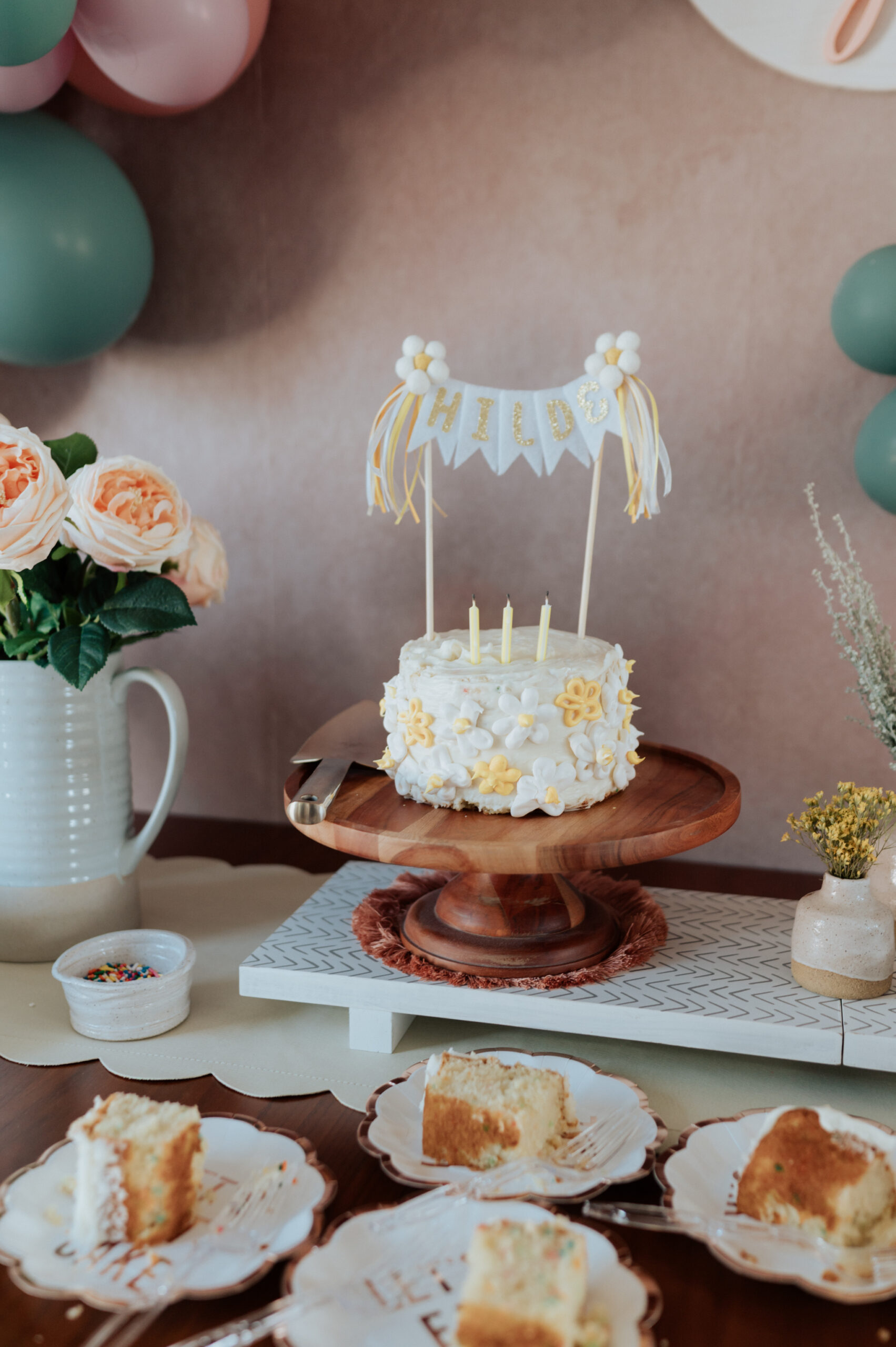 A Wildflower Themed Birthday Cake – Oak + Oats