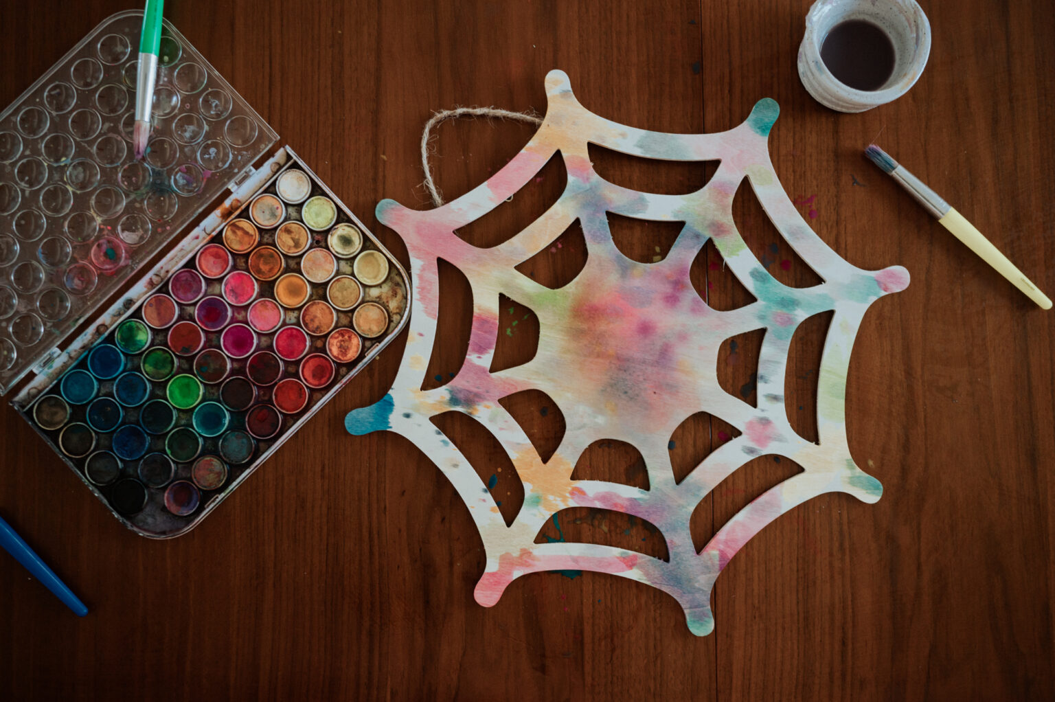 Watercolor Spider Web – Oak + Oats