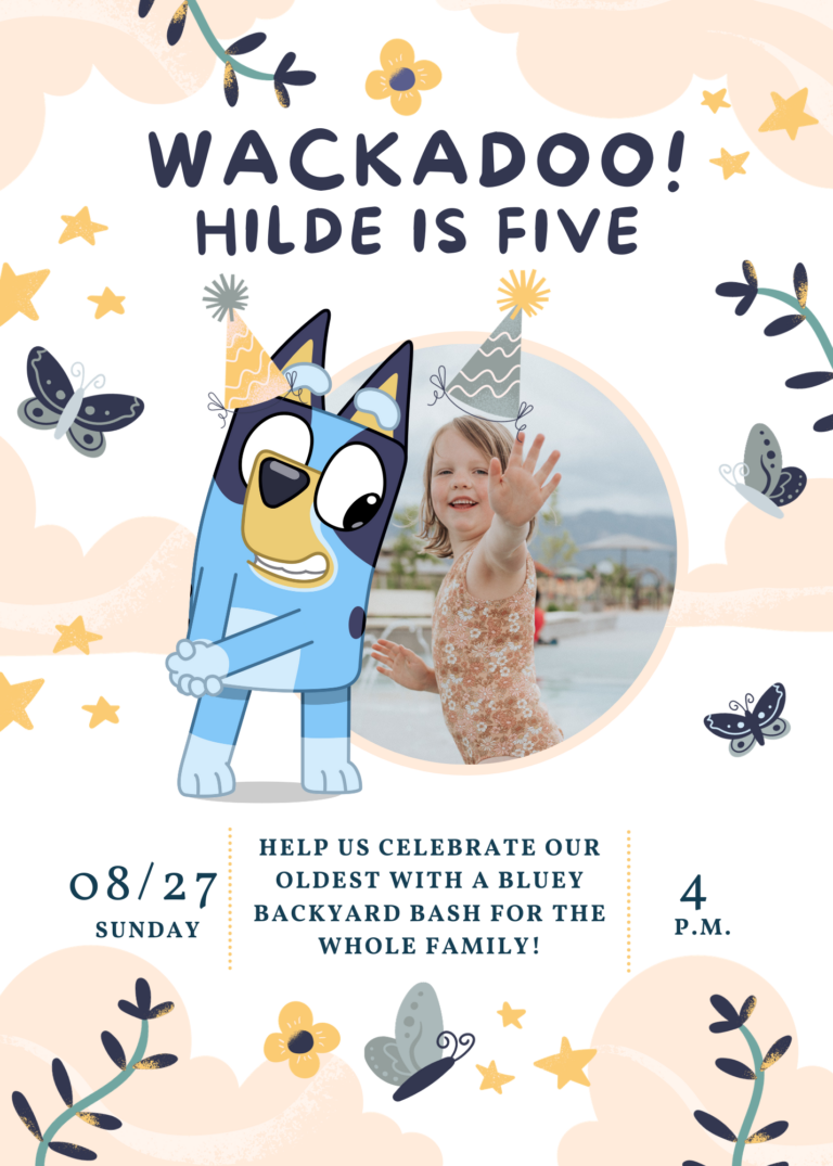 Wackadoo! A Bluey Themed 5th Birthday – Oak + Oats